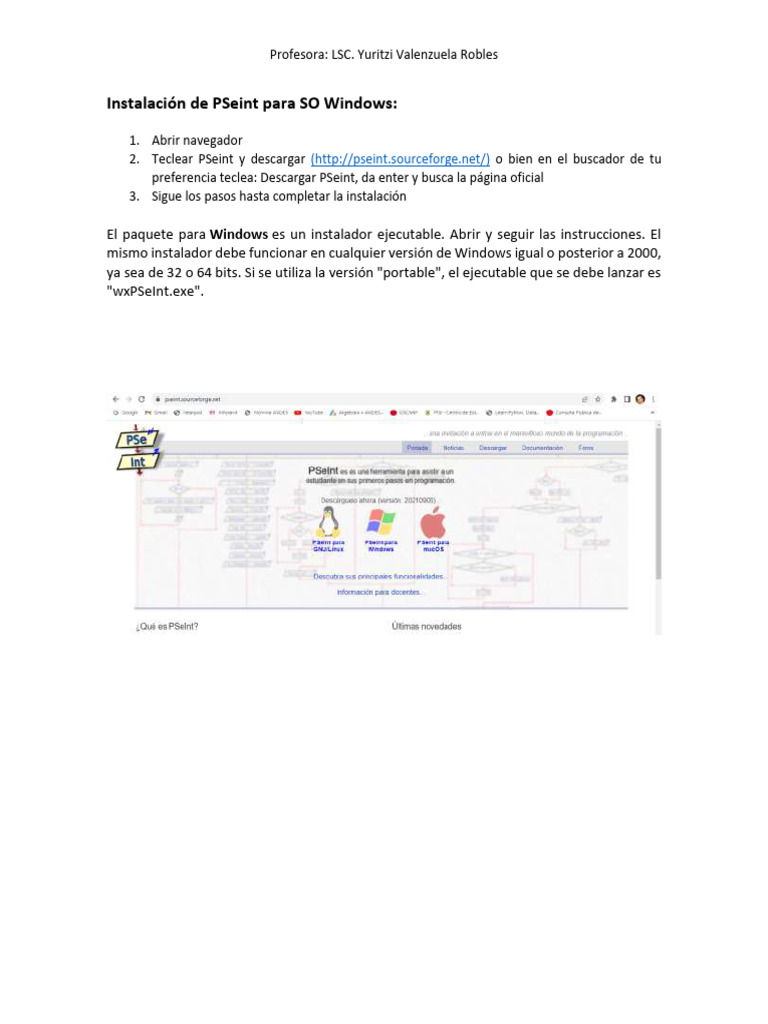 Descarga e Instalacion Pseint para Windows | PDF