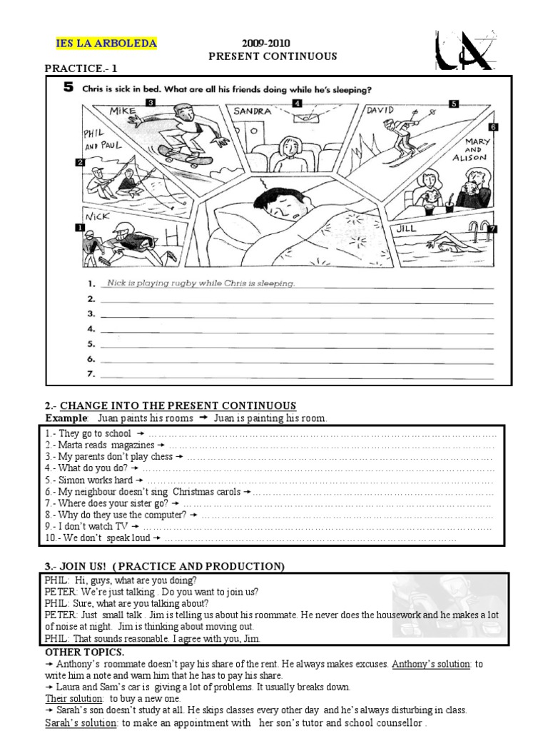 Present Continuous | PDF