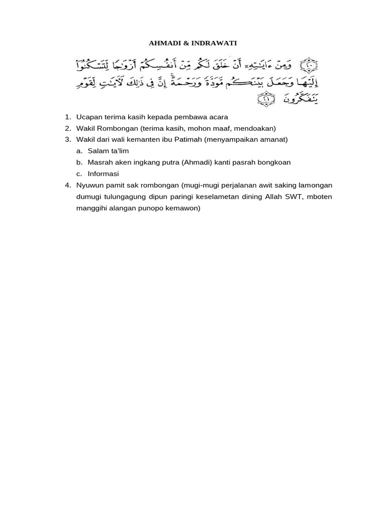 Acara Pasrah Manten | PDF | Agama & Spiritualitas