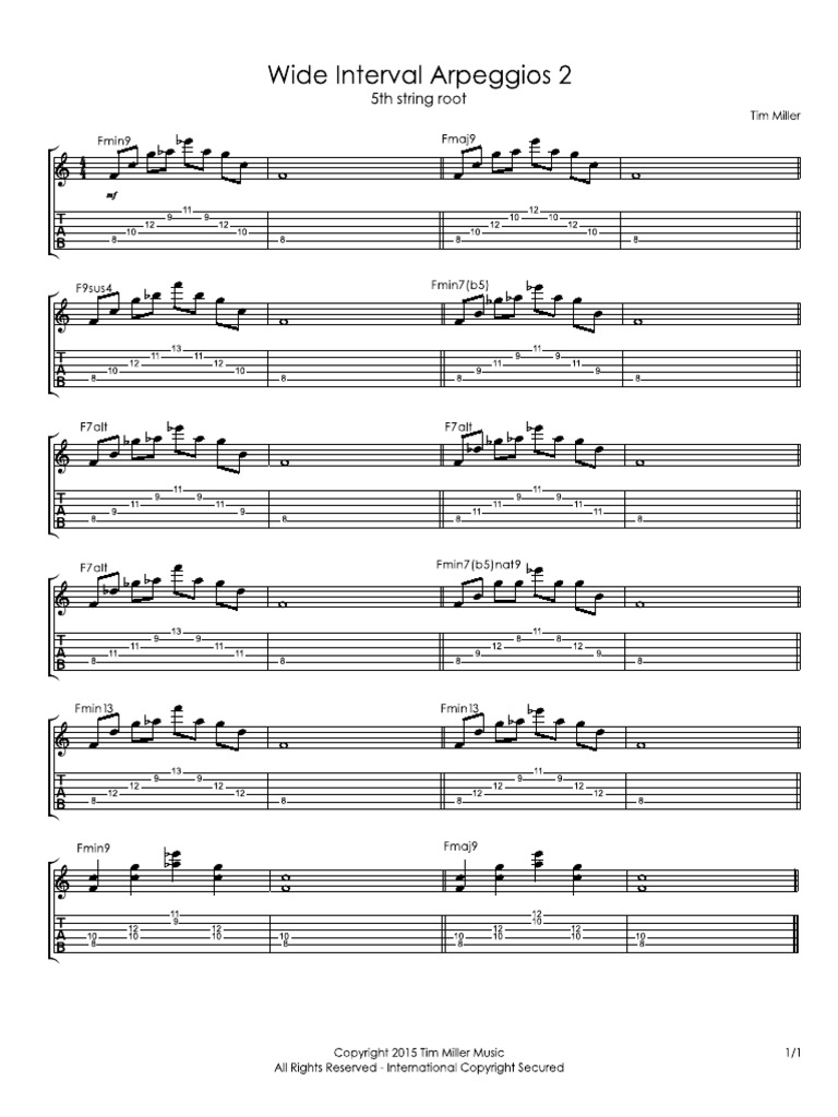 Wide Interval Arpeggios 2 Chart | PDF