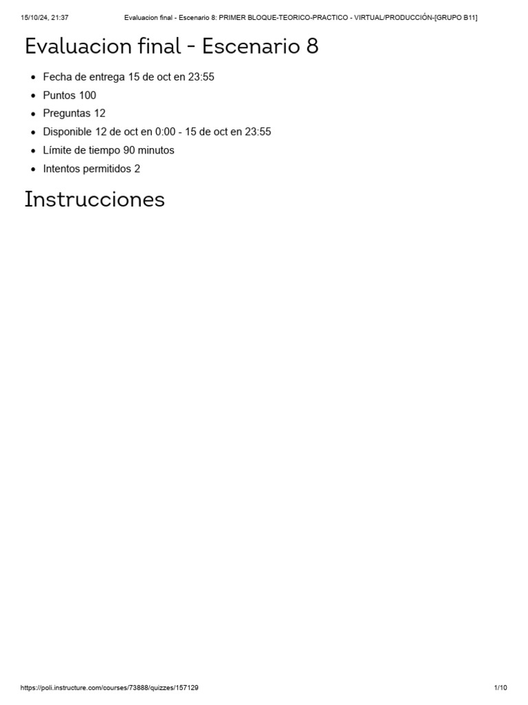 Evaluacion Final - Escenario 8 - Primer Bloque-Teorico-Practico - Virtual - Producción - (Grupo ...