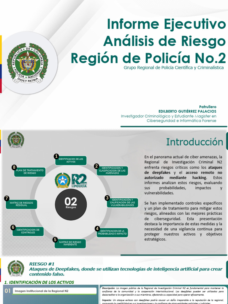 Informe Ejecutivo Análisis de Riesgo Edilberto Gutierrez Palacios | PDF ...