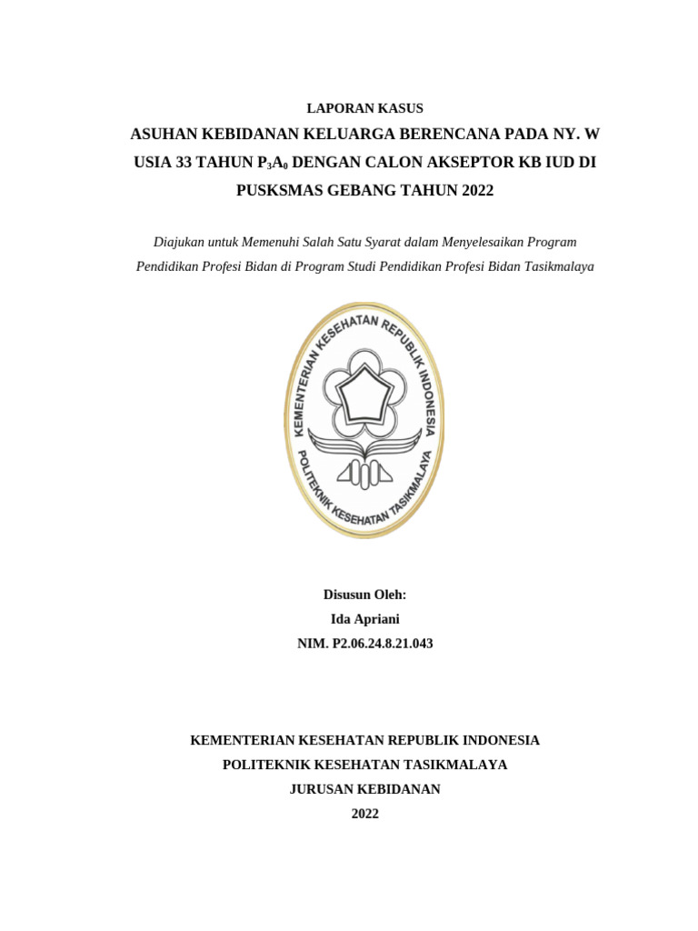 Laporan Kasus Stase 7-Ida Apriani | PDF | Sains & Matematika