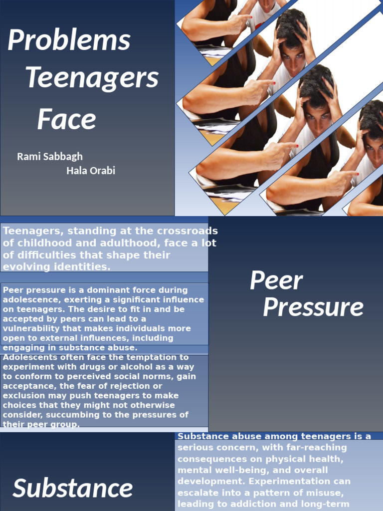Problems Faced by Teenagers Presentation | PDF | Adolescence ...
