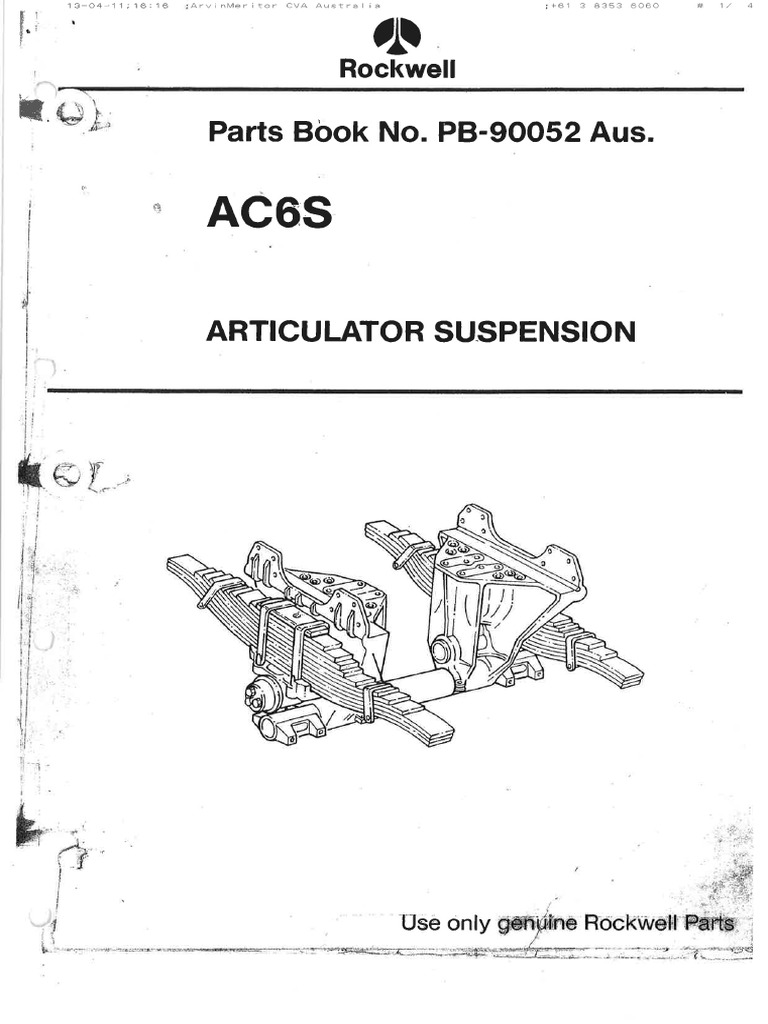 AC6S Meritor Suspension | PDF