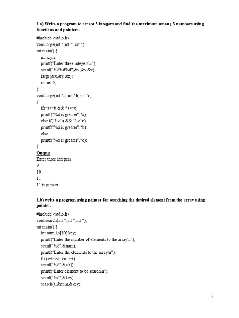 1a B C Lab Program Solution Pdf Pointer Computer Programming Computer Programming 7596