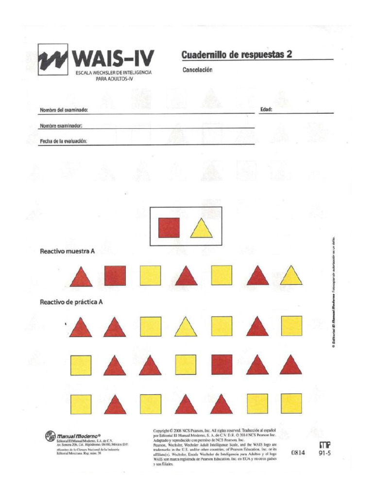 Cuadernillo-2 WAIS-IV | PDF