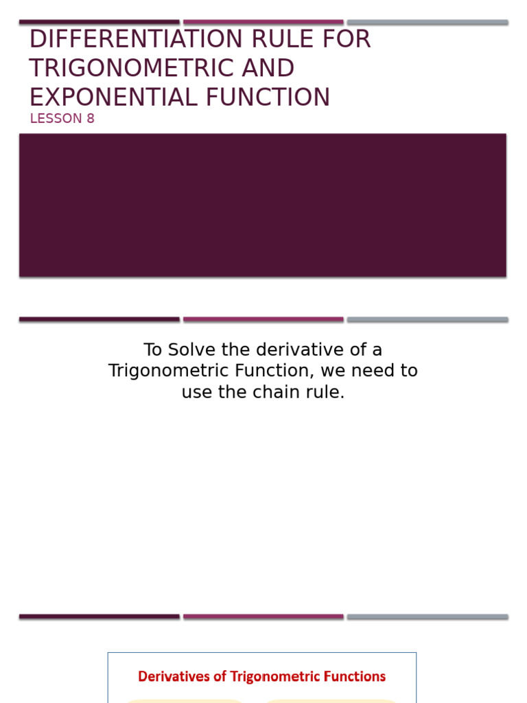 Trigonometric & Exponential Derivatives Guide | PDF