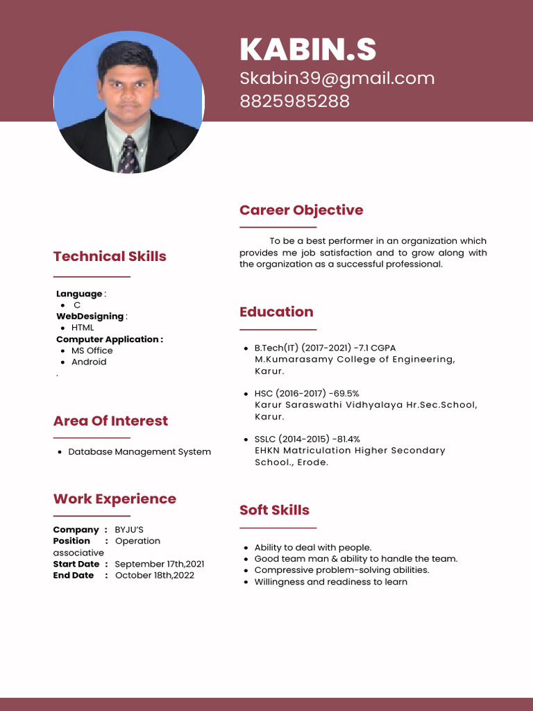 Resume 1 | PDF | Computing