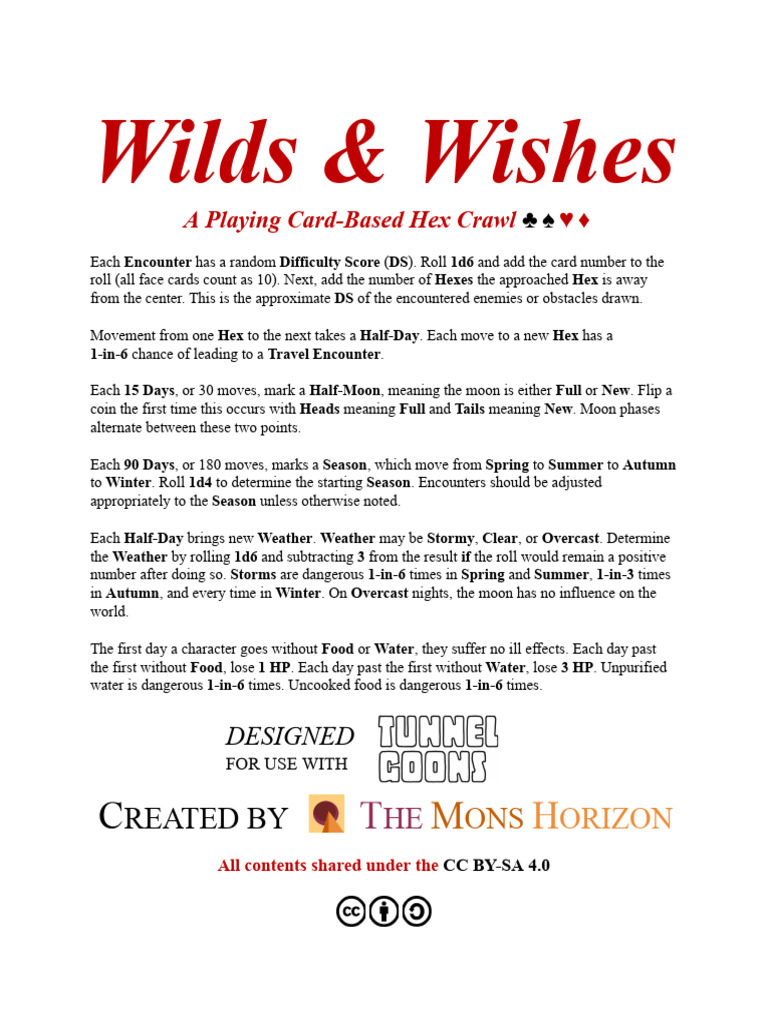 Playing Card-Based Hex Crawl | PDF | Amphibian | Dwarf (Dungeons & Dragons)