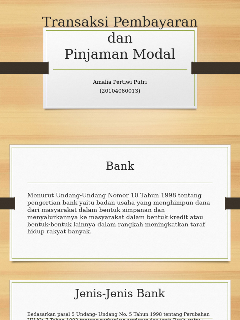Transaksi Pinjaman Modal di Bank | PDF
