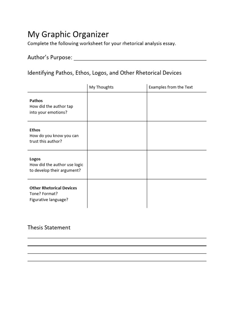Rhetorical Strategies - Graphic-Organizer | PDF
