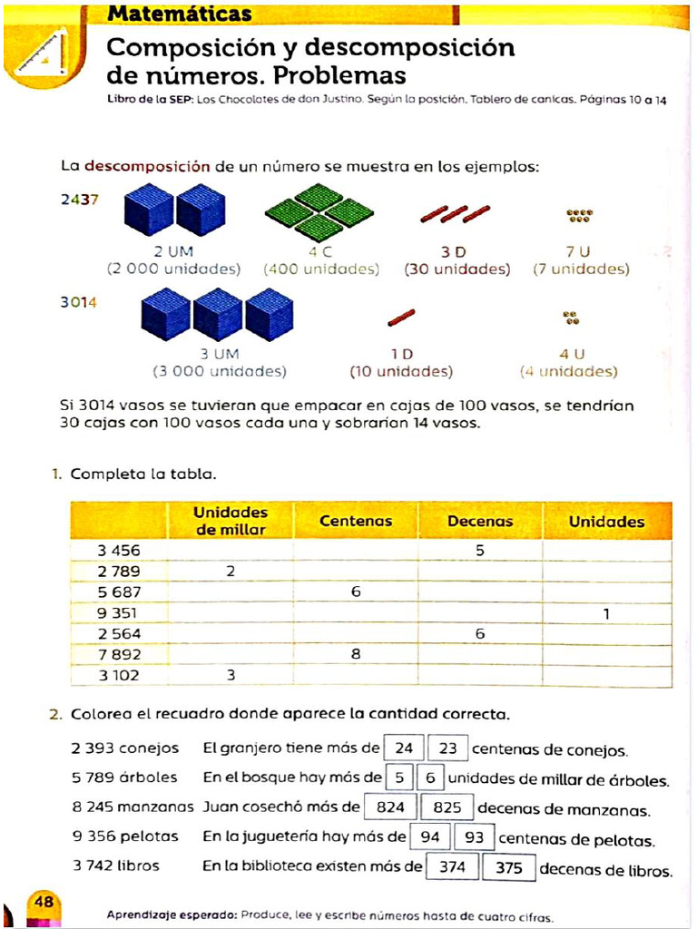 Composición y Descomposición de Números - Problemas - Cálculo Mental ...