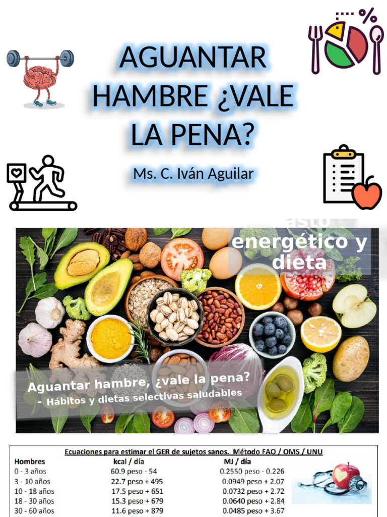 ¿Aguantar hambre? Impacto en dieta y energía | PDF | Salud y bienestar
