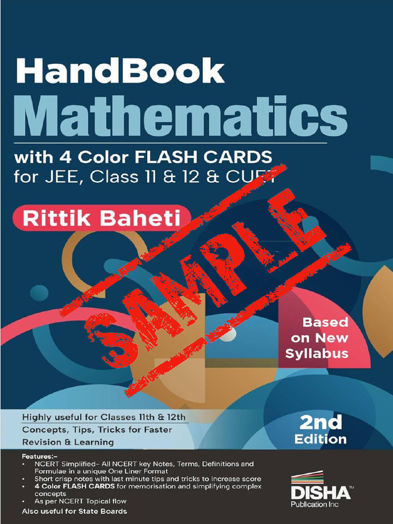 HandBook of Mathematics With 4 Color Flash Cards For JEE | PDF ...