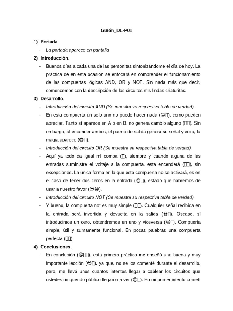 Guión P01 | PDF | Red eléctrica
