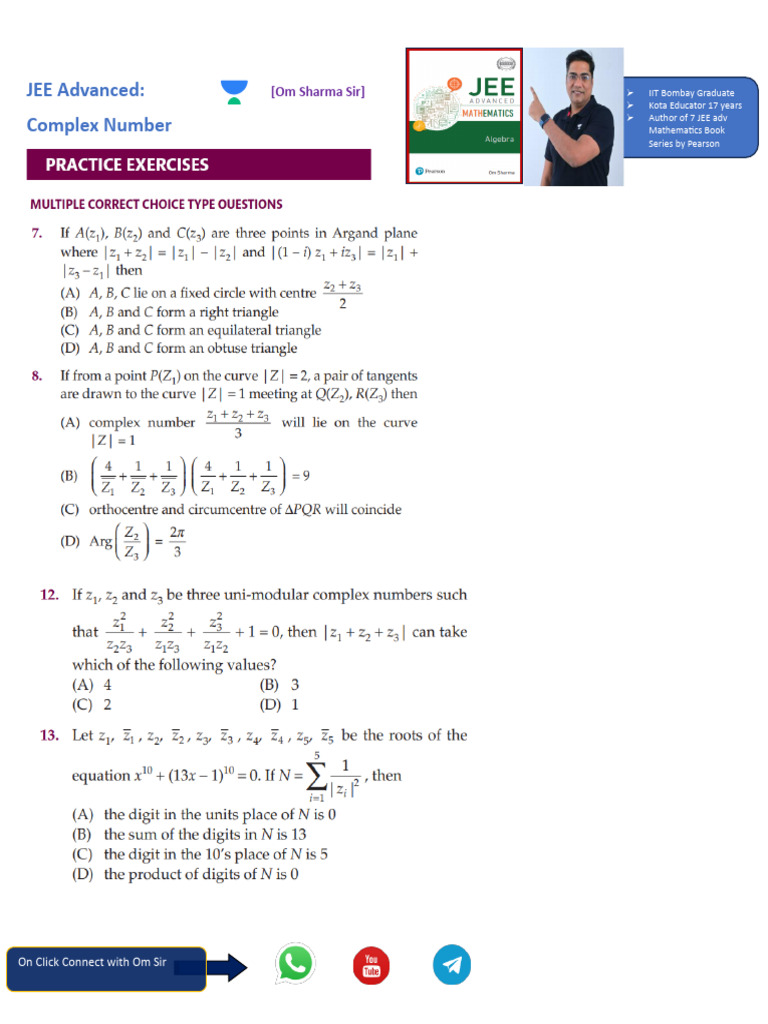 Complex Number JEE ADV 2024 | PDF