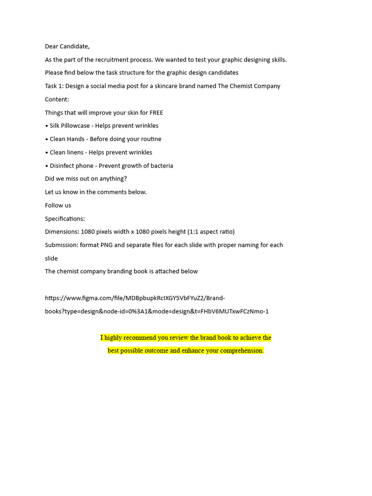 Graphic Designer Task 2.0 | PDF | Career & Growth | Art