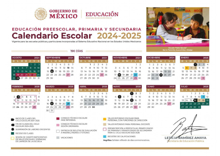 Calendario Escolar 2024-2025 | PDF