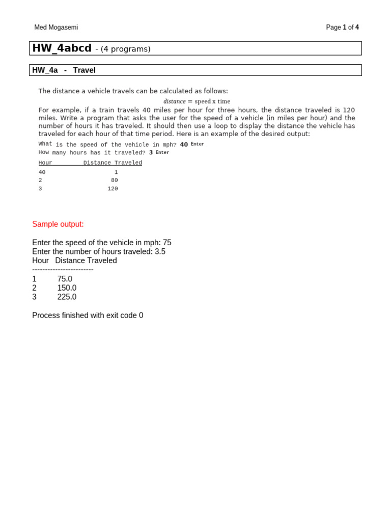 CIS_111_HW_4abcd | PDF | Computer Programming