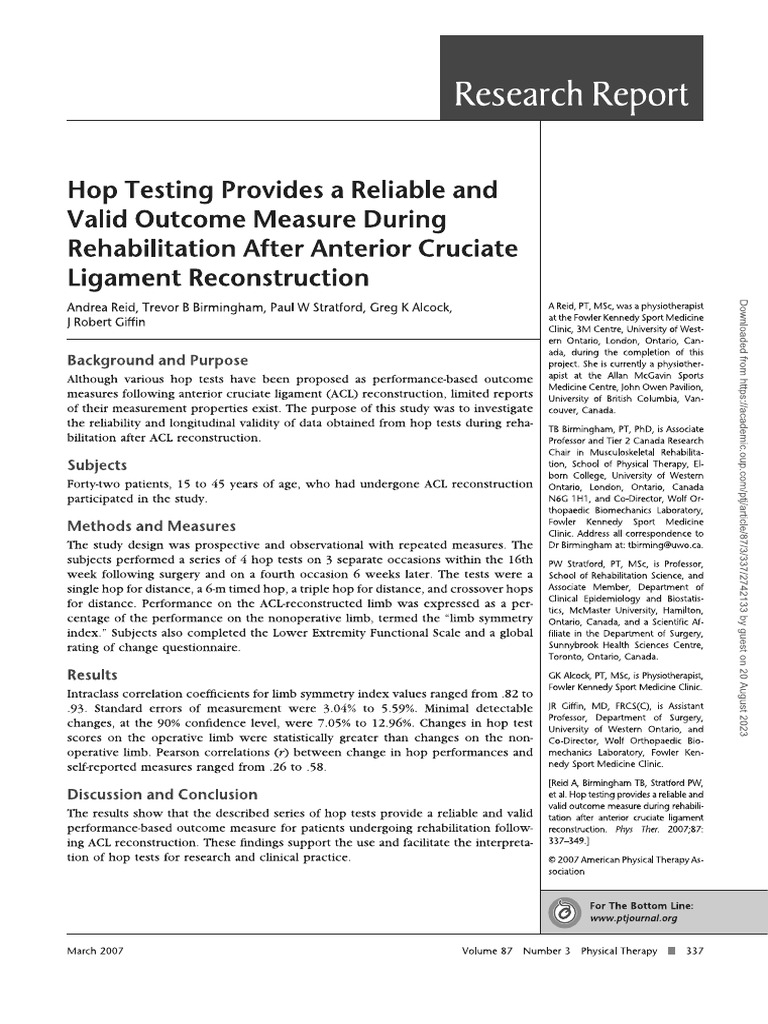 Hop Testing Provides A Reliable and Valid Outcome LCA Reconstruction ...