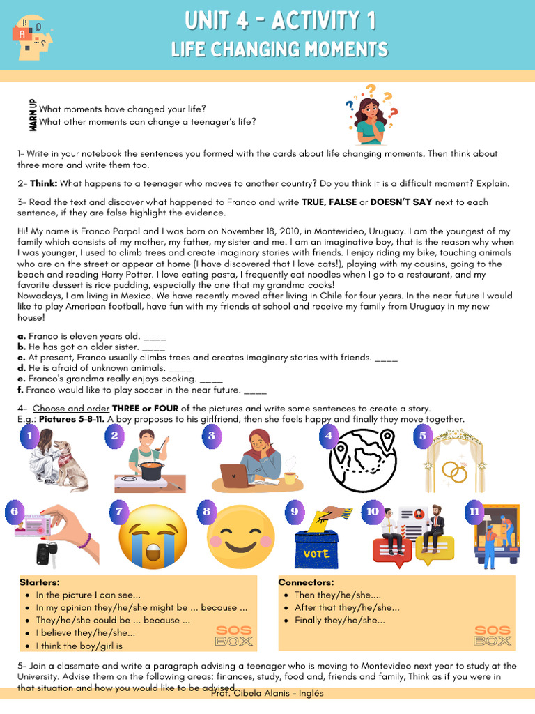 6° - Plan 2006 (Unit 4 - Activity 1) | PDF | Foreign Language Studies ...