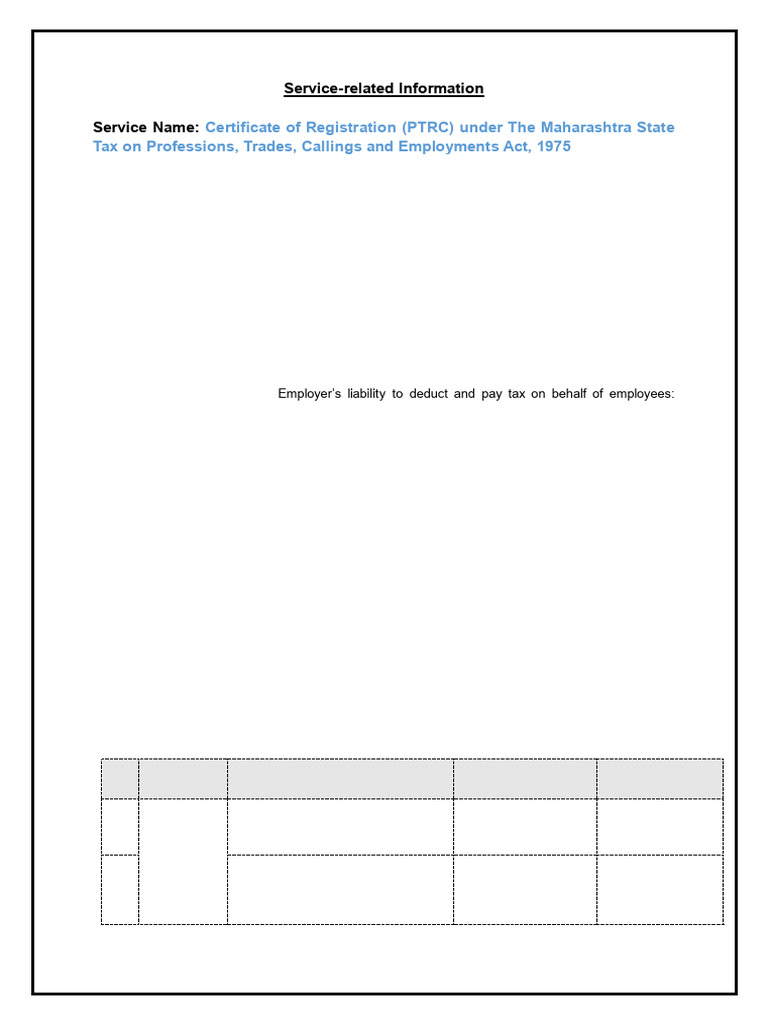 Maharashtra PTRC Registration Guide | PDF | Employment | Salary
