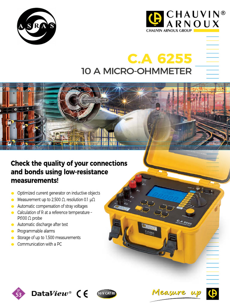 CA6255 10A Micro-Ohmmeter | PDF | Electrical Resistance And Conductance ...