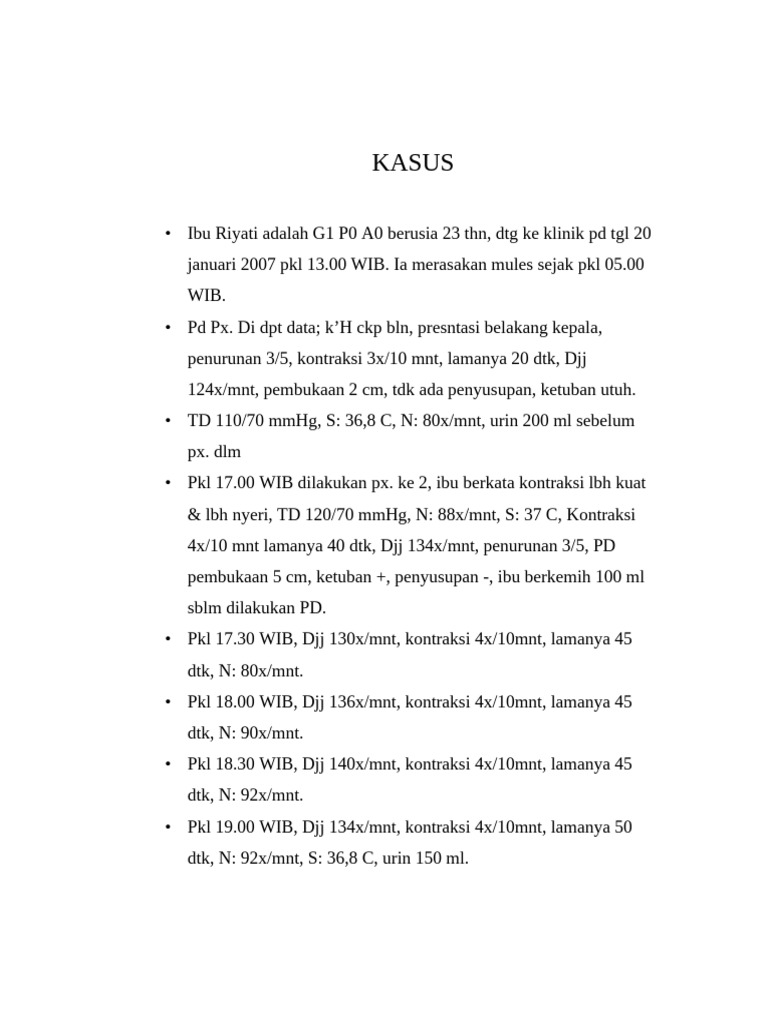 KASUS Partograf - Hastin - PKMN | PDF