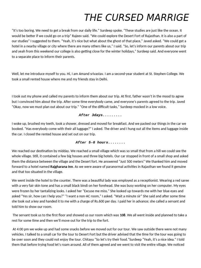 The cursed marriage | PDF