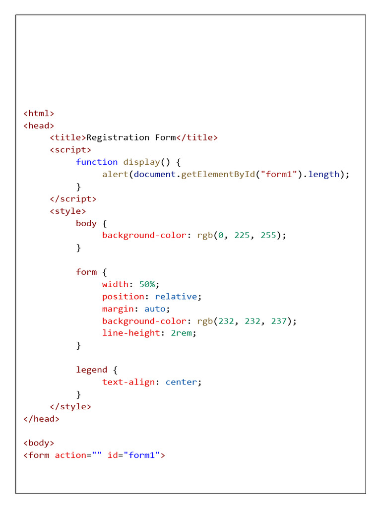 web-tech programs | PDF | Java Script | Html