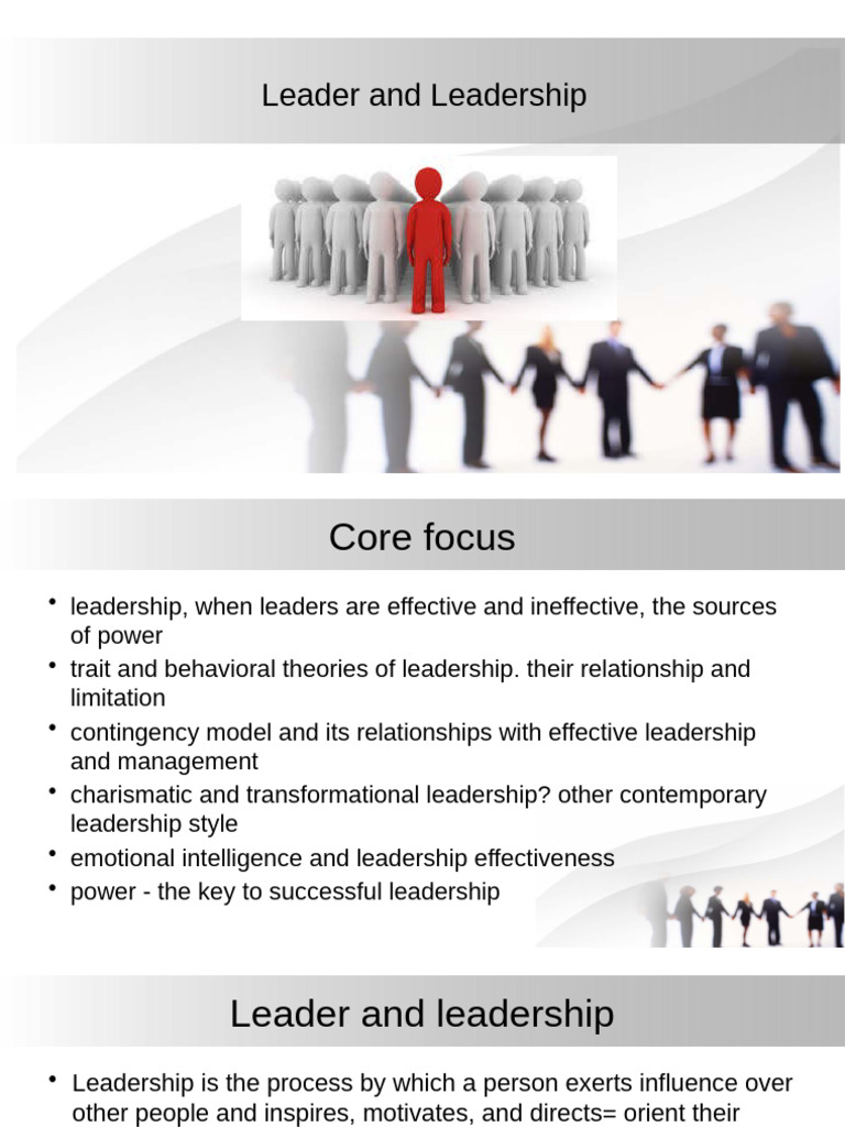 Section 7 - Leader and Leadership | PDF | Leadership | Transformational ...
