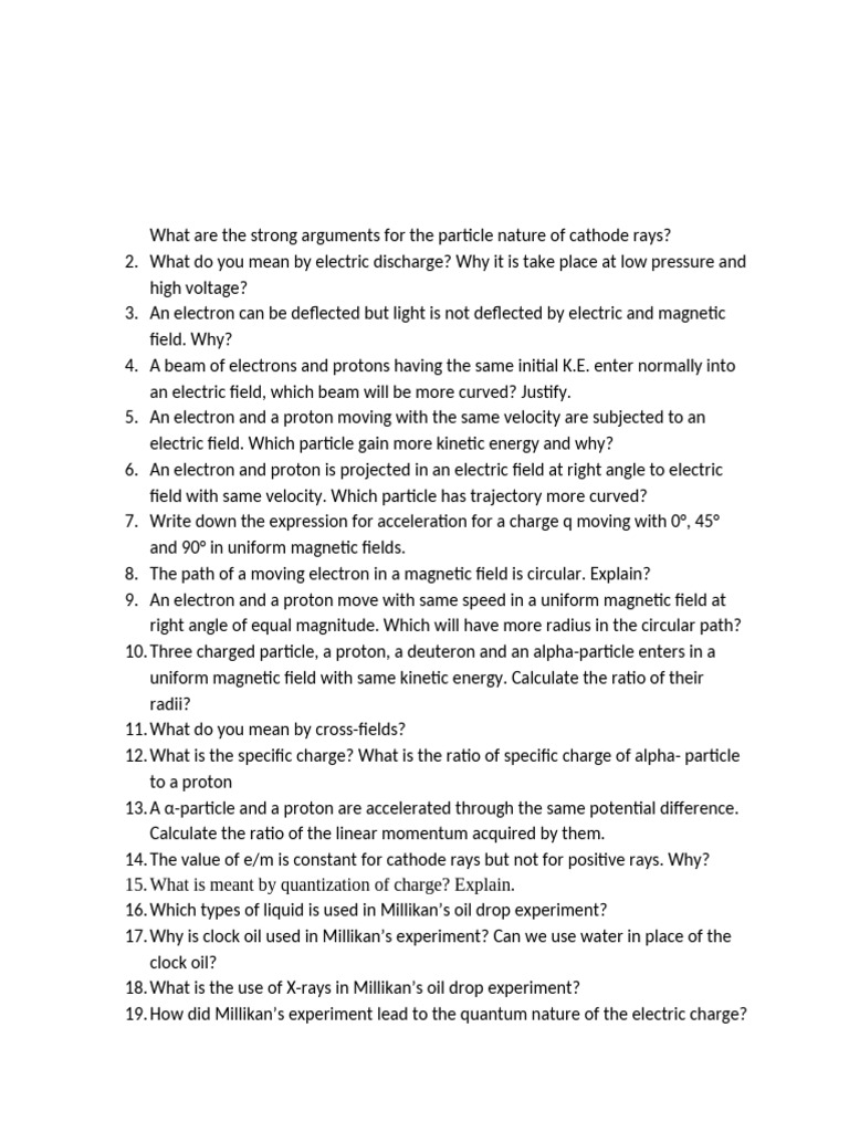 Electron Physics Assignments | PDF | Electron | Proton