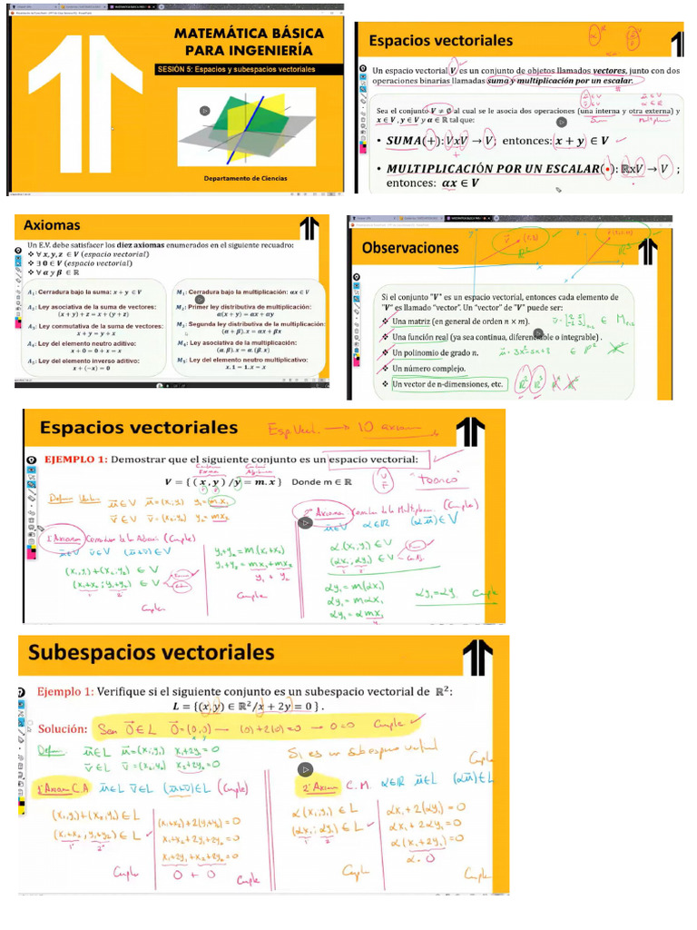 SEMANA 5 - Espacios y Subespacios Vectoriales | PDF