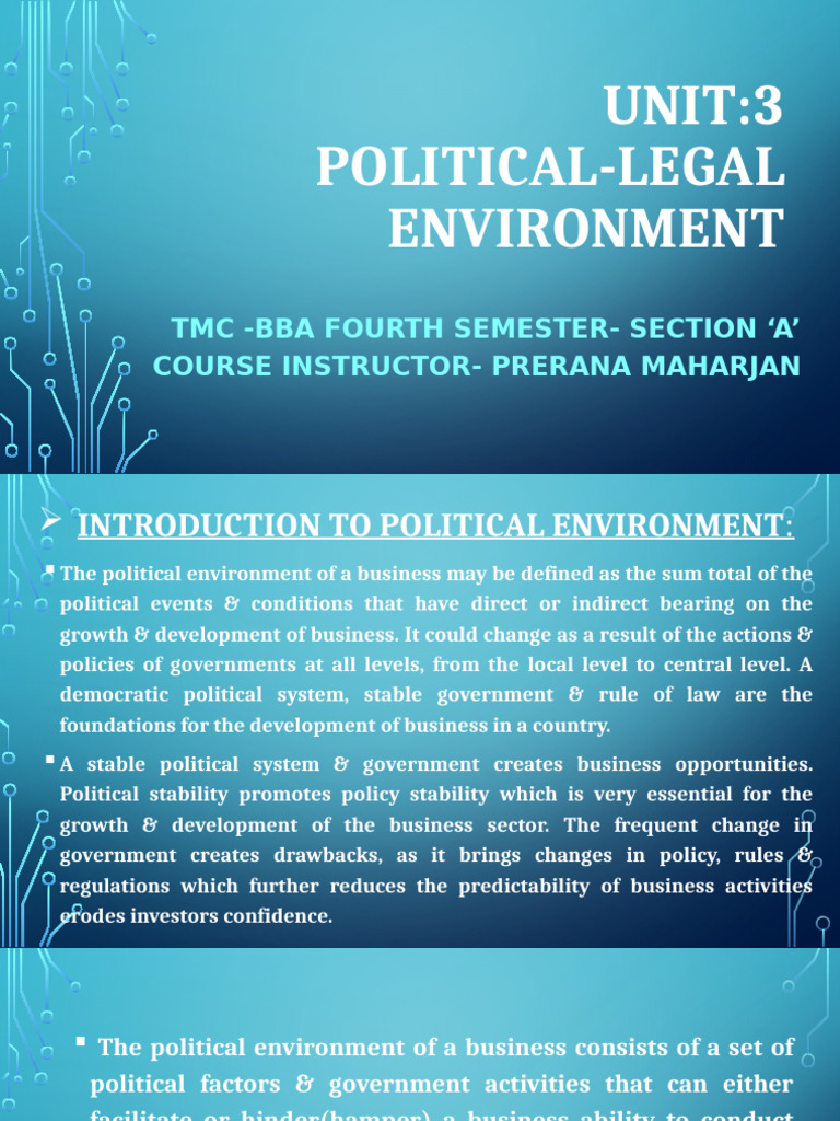 Unit 3 Business Environment | PDF | Taxes | Judiciaries