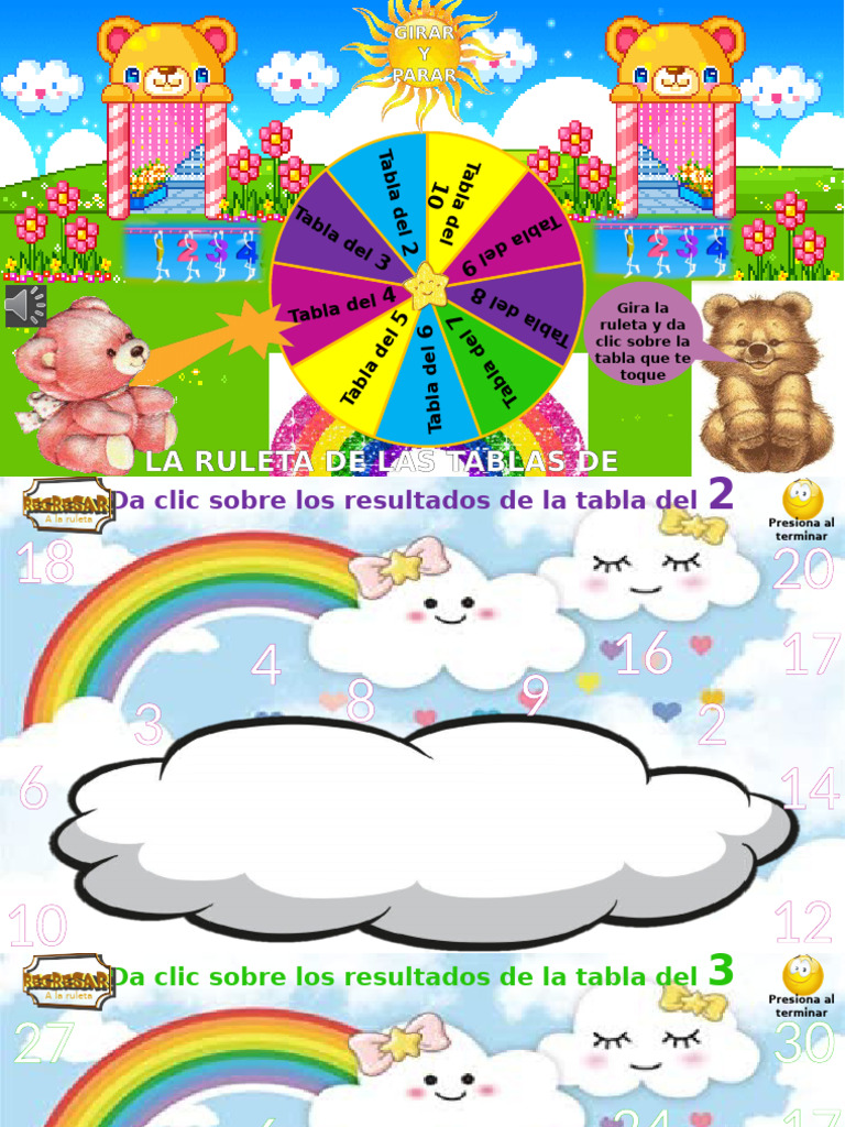 la ruleta de las tablas de multiplicar (3) | PDF