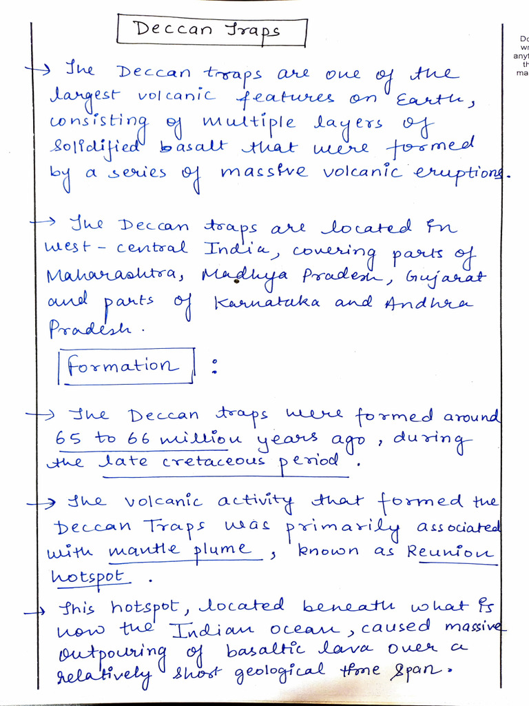 Geology of India's Deccan Traps | PDF | Plate Tectonics | Volcanology