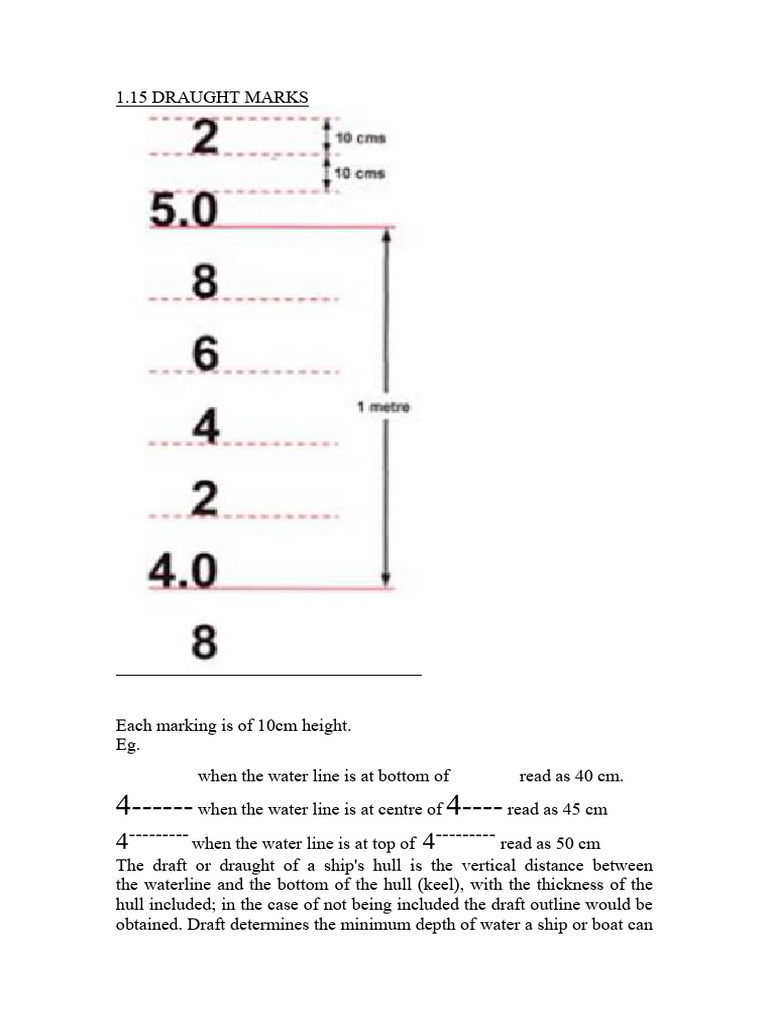 Understanding Ship Draught Marks and Variations | PDF
