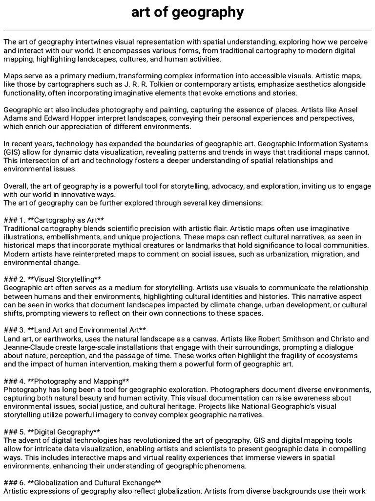 art_of_geography1729304177 | PDF | Geography | Cartography