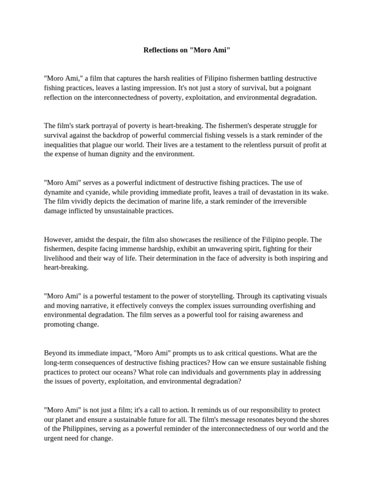 Reflections On Moro Ami | PDF | Science & Mathematics