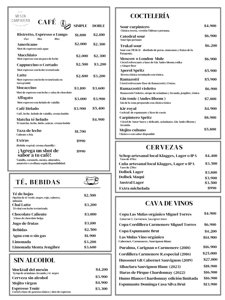 Carta_Meson_feb_24 | PDF | ensalada | Té