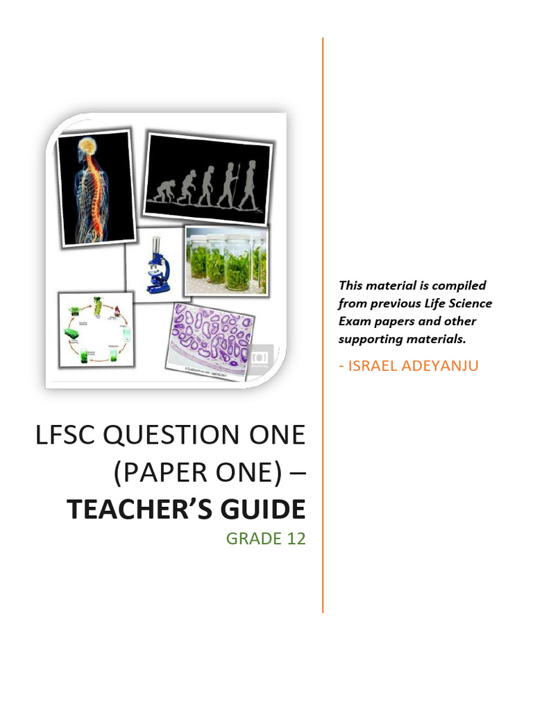 LFSC Question 1 (Paper 1) - Teacher's Guide | PDF | Hormone | Nervous System