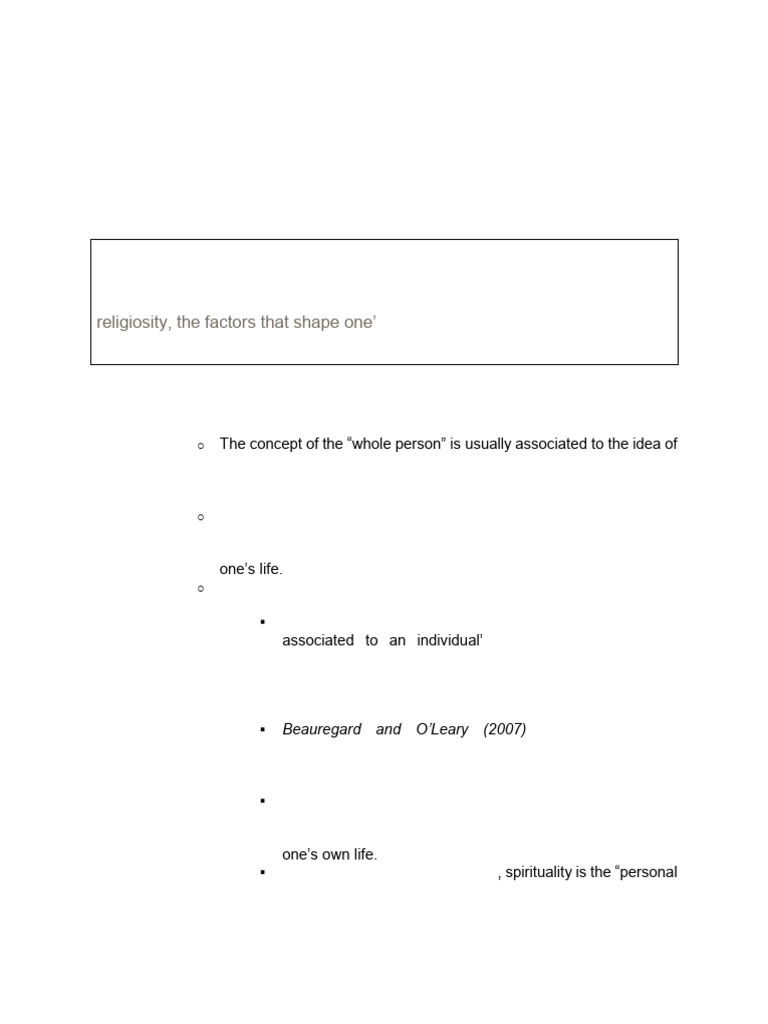 Topic 2.4 Spiritual Self Handout | PDF | Spirituality | Self