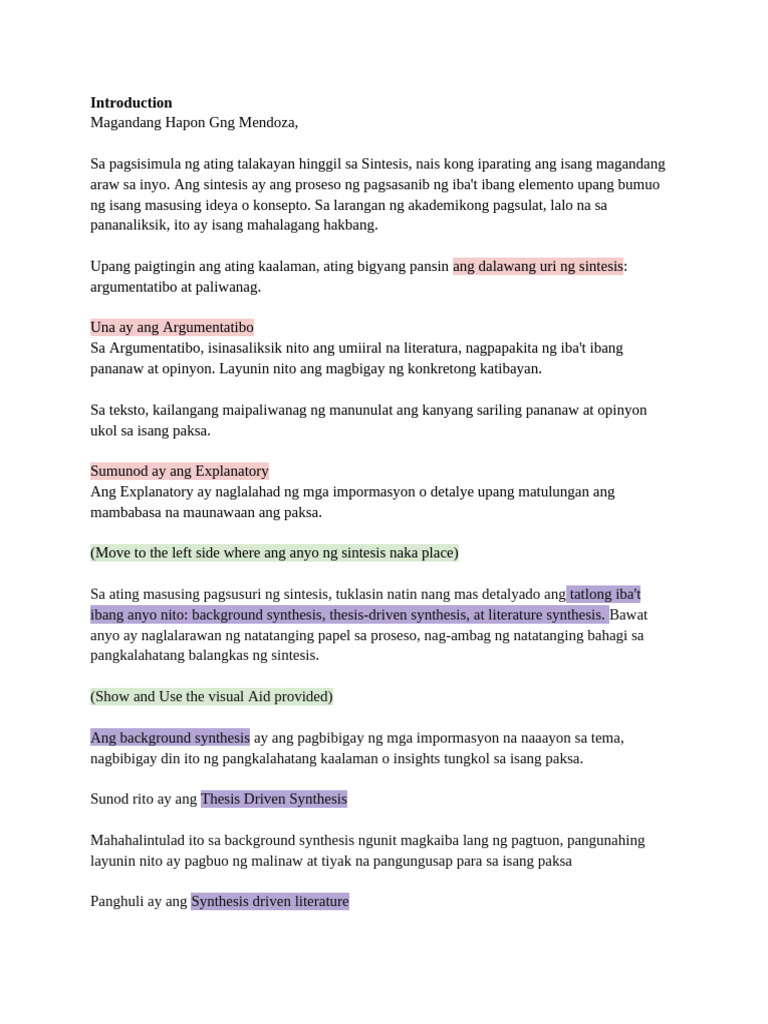 Script and Guide | PDF