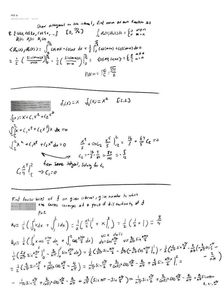 Advanced Calc HW 4 | PDF