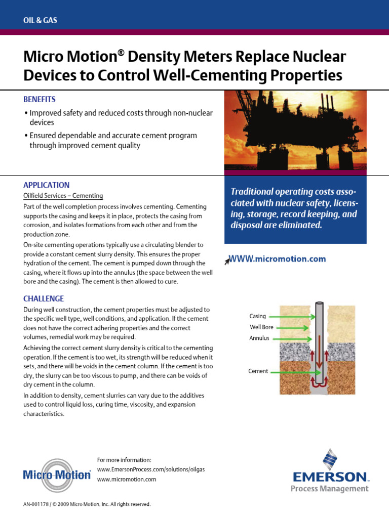 Case Study Density Meters Replace Nuclear Devices To Control Well ...