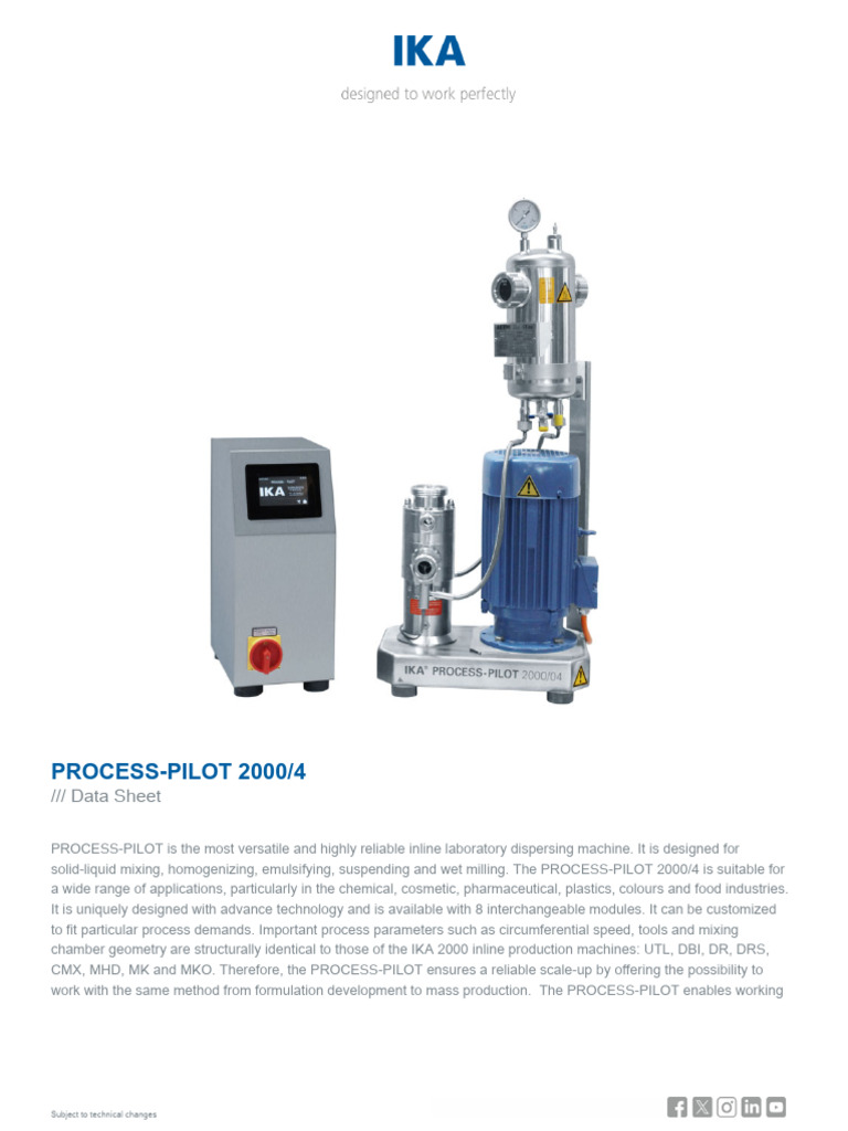 Data Sheet Process-pilot 2000-4 | PDF