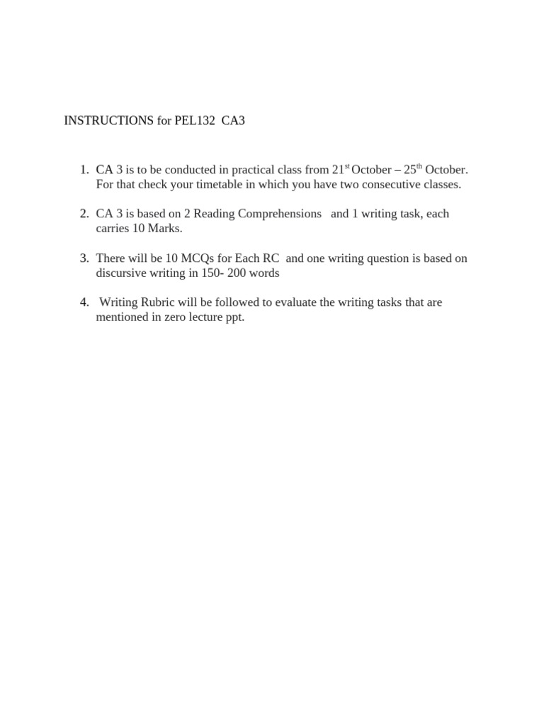 Instructions For Pel132 Ca3 | PDF