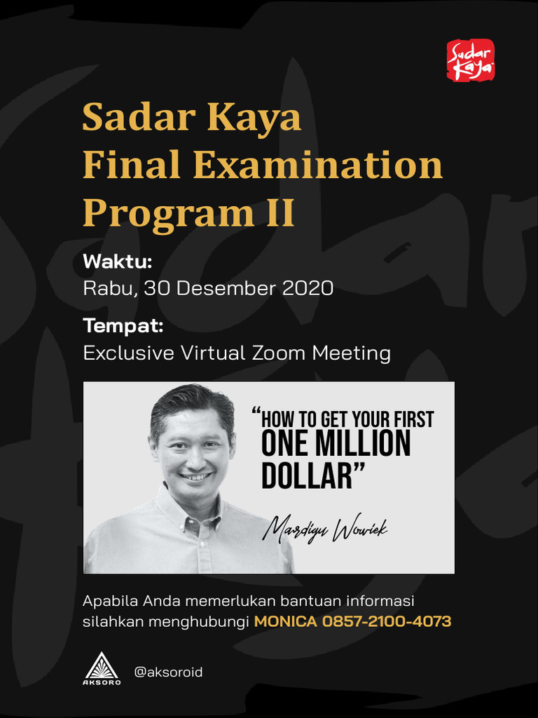 Rundown Sadar Kaya Final Examination Program II | PDF