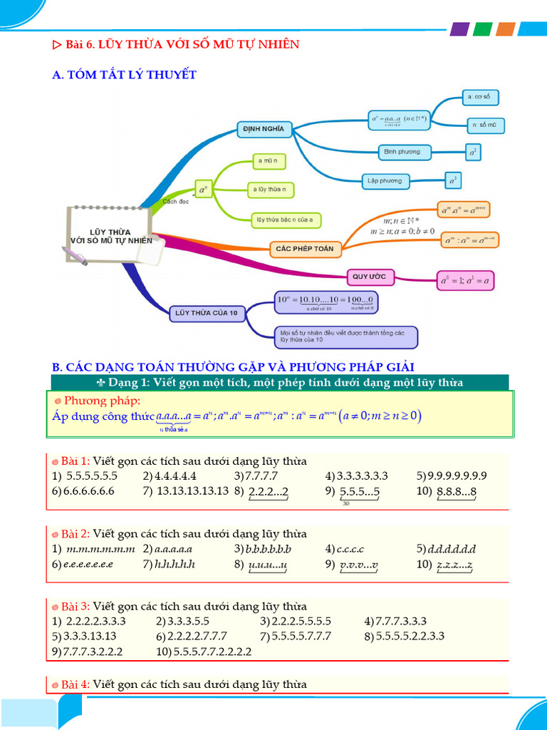 Bai 6 - Luy Thua Voi So Mu Tu nhien-HS | PDF